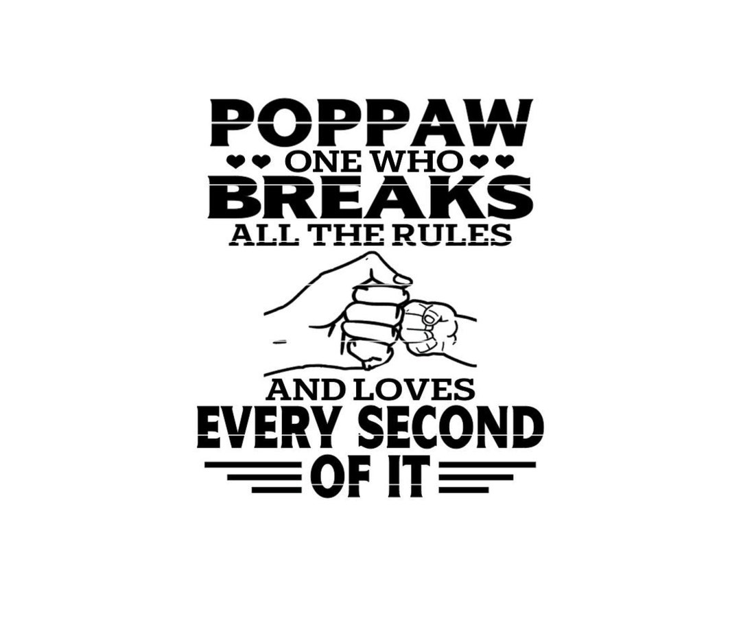 Poppaw One Who Breaks All the Rules SVG, Grandpa Christmas, Father's ...