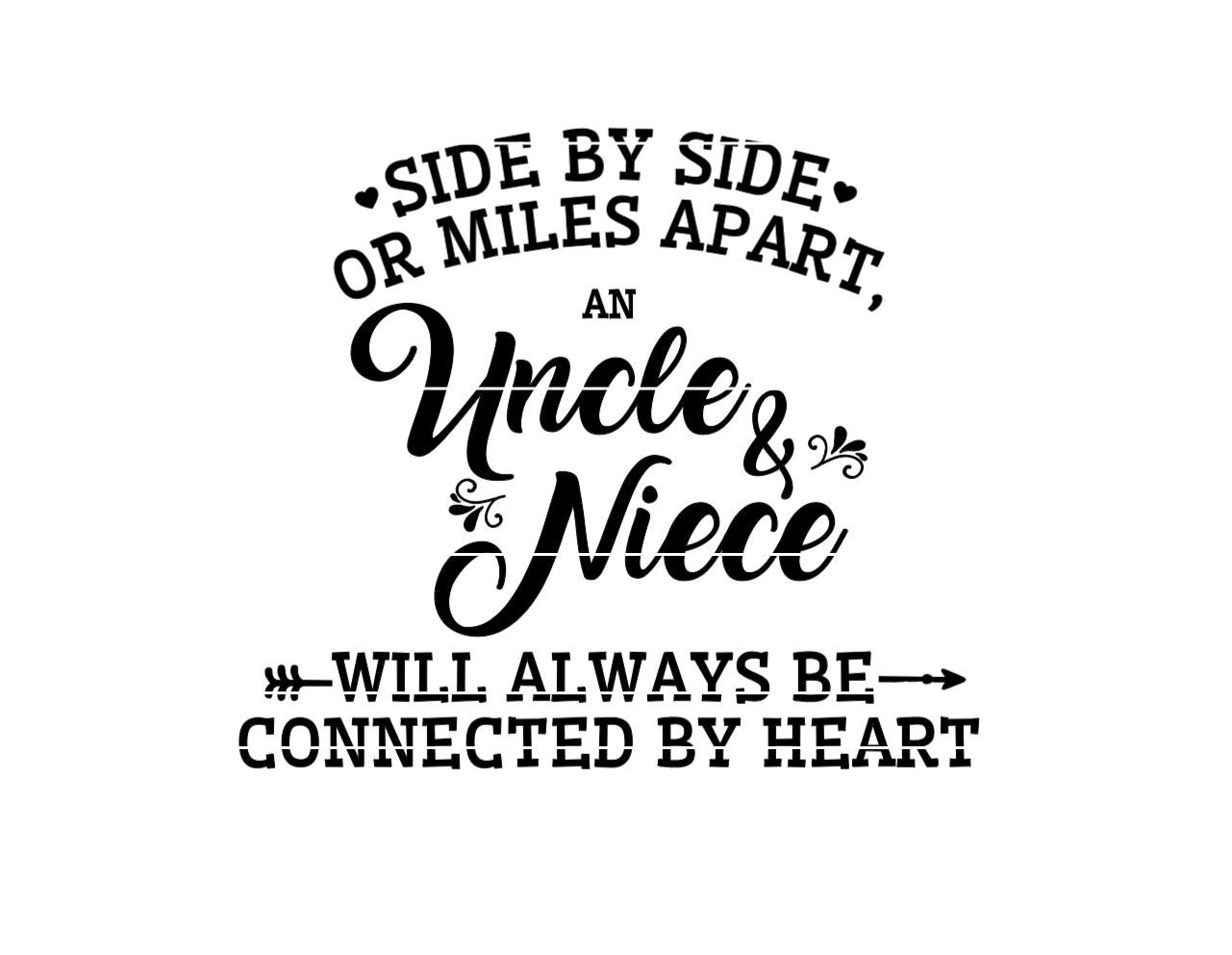 Uncle SVG Niece SVG Side by Side or Miles Apart an Uncle and - Etsy ...