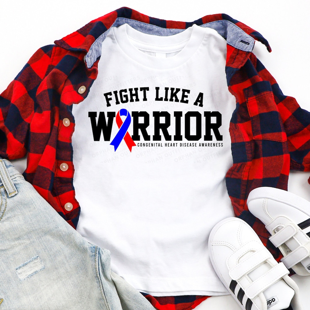 CHD Awareness, Fight Like A Warrior SVG, Congenital Heart Disease Shirt ...
