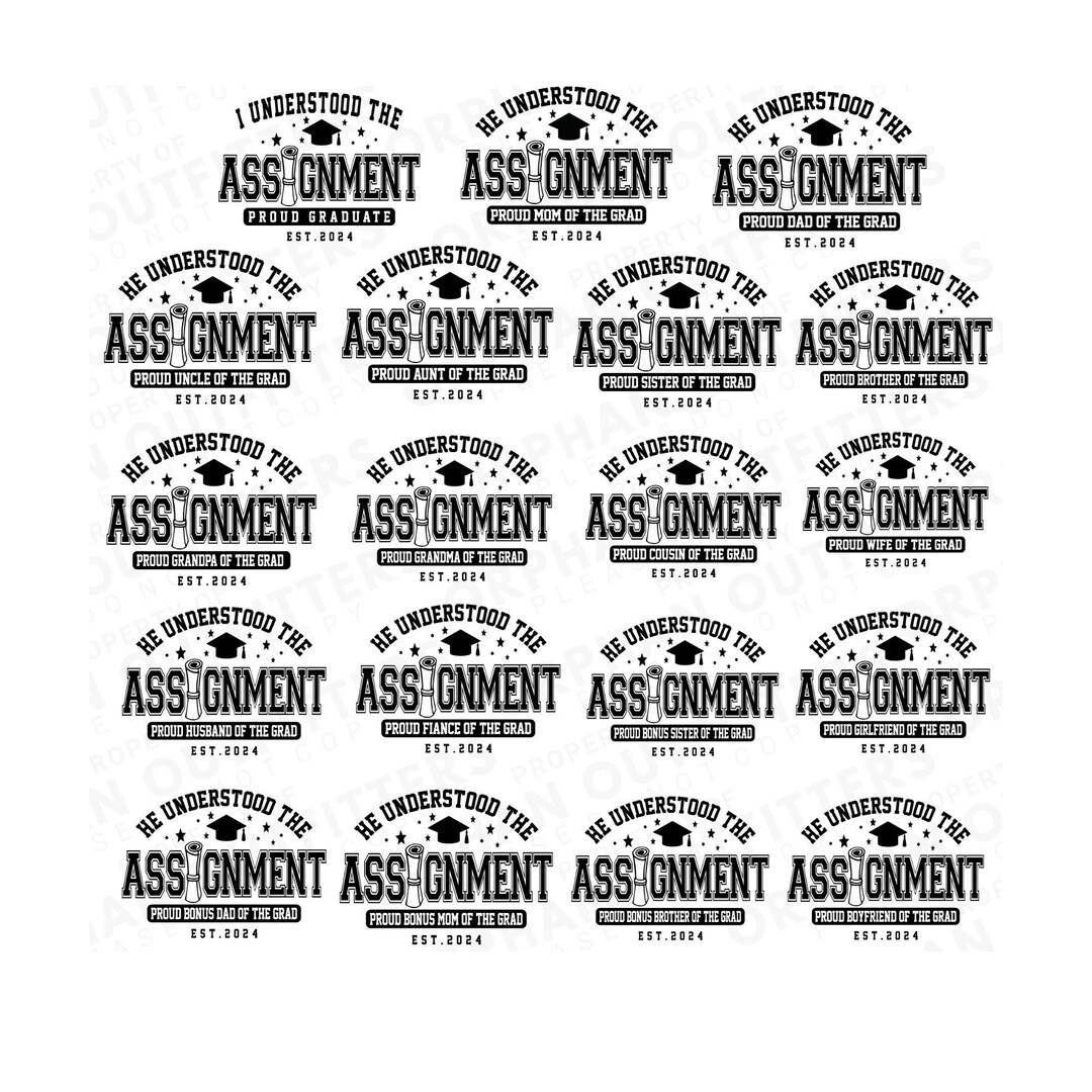 He Understood the Assignment SVG Family Bundle, Matching Family Shirt ...