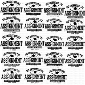 She Understood the Assignment SVG Family Bundle Matching Family Shirt ...