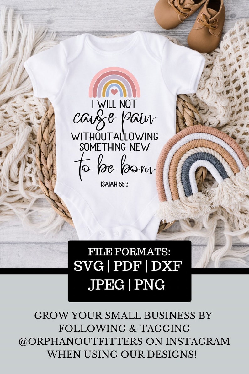 Rainbow Baby Pregnancy Announcement SVG Bible Scripture Verse - Etsy