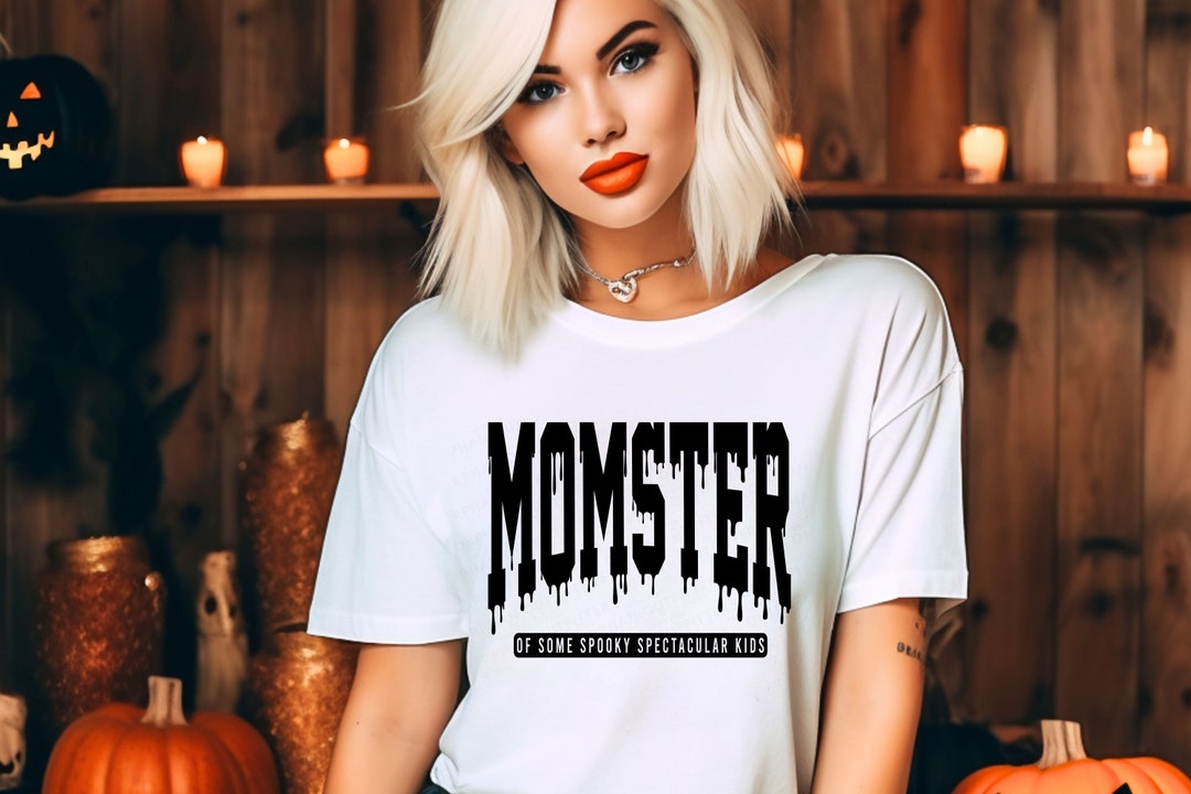 Momster Halloween Drip Font SVG Cut File, Halloween Shirt for Her DIY ...