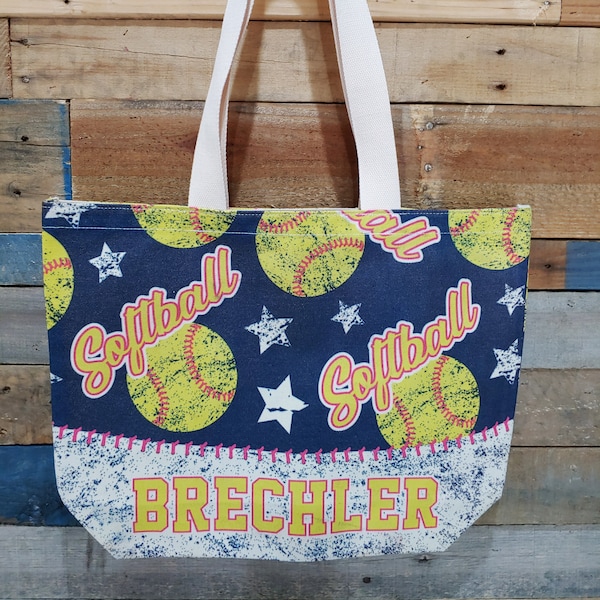 Softball Tote - Etsy