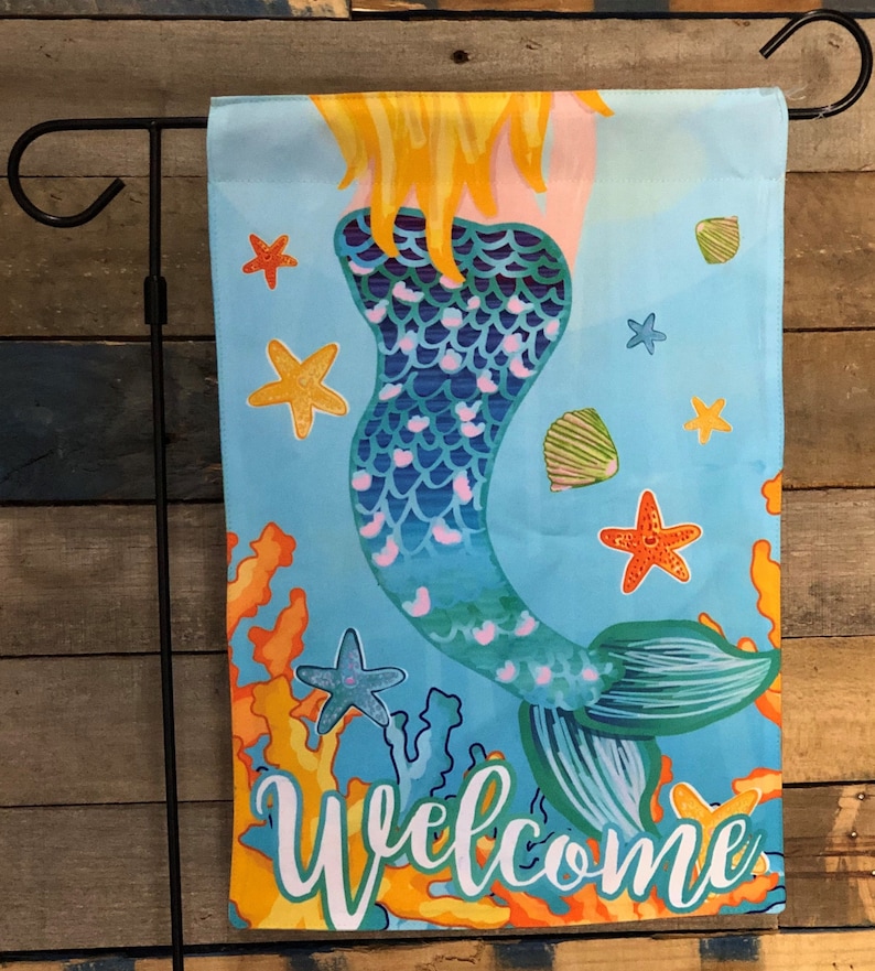 Mermaid Yard Flag - Etsy