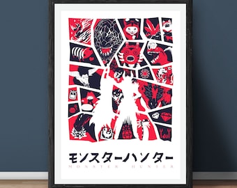 Monster Hunter Wall Art - Etsy