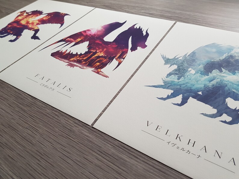Velkhana Monster Hunter Prints A4 A3 A2 A1 Wall - Etsy