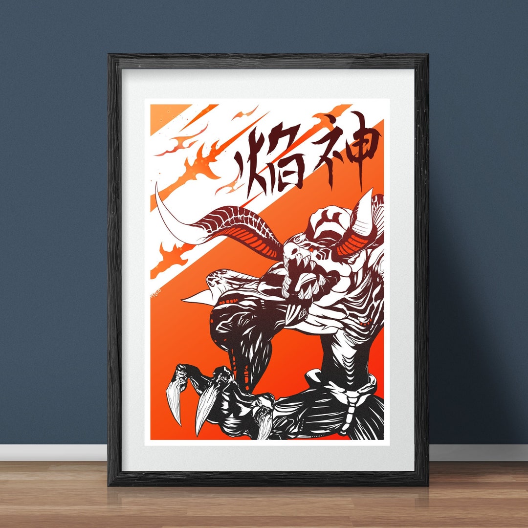 Flame God - FFXIV - Poster Prints A4 - A3 - A2 - A1 - Wall Art - Etsy