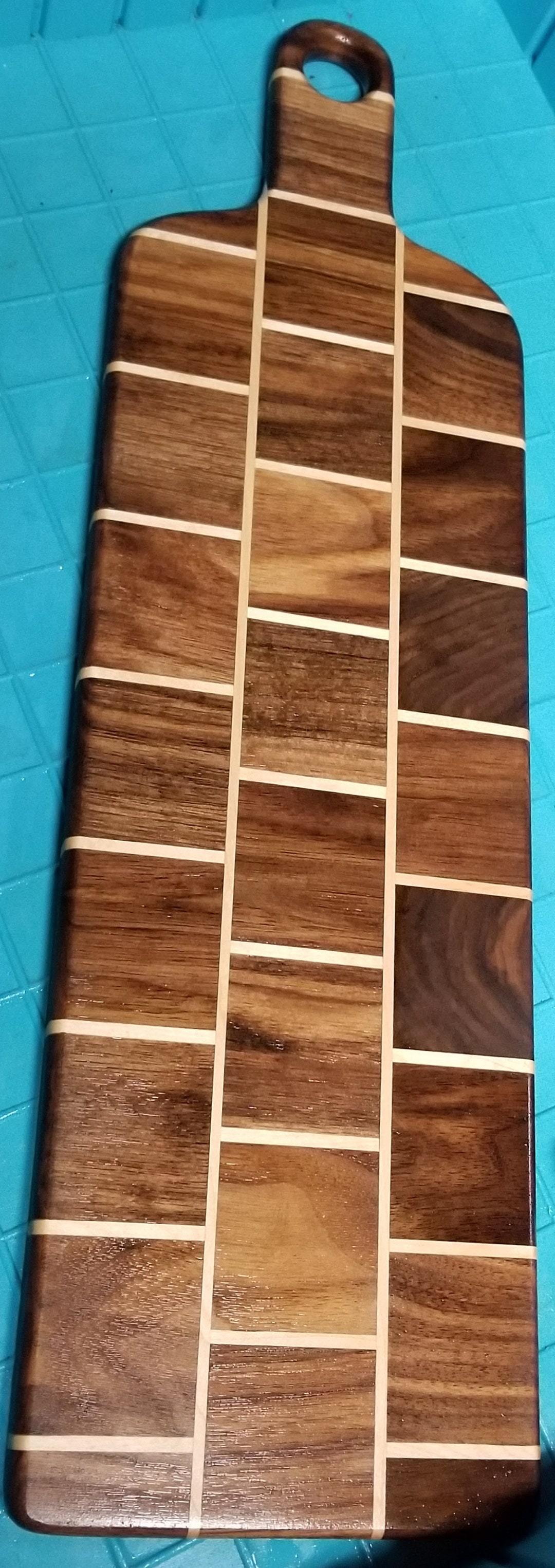 Walnut and Maple Brick Pattern Serving Board - Etsy