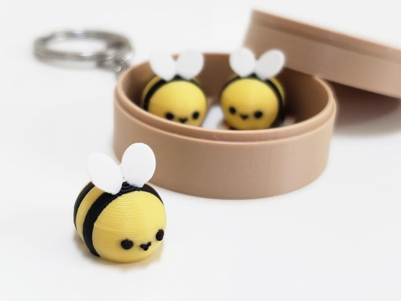 Honey Bee Bun Fidget Keychain Dim Sum - Etsy