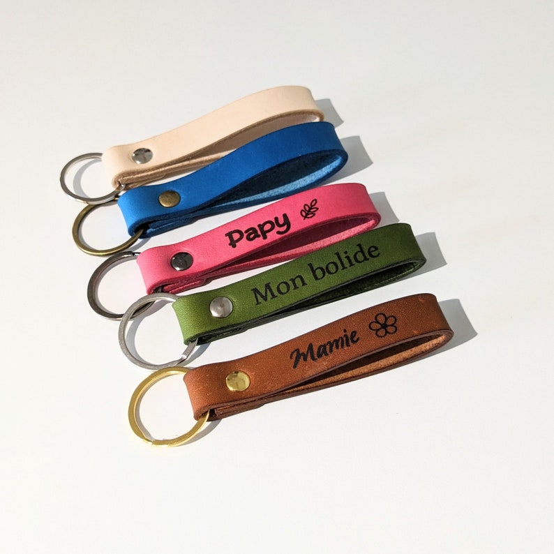 Porte-clé Artisanal En Cuir Personnalisable Cadeau Personnalisé Parfait ...