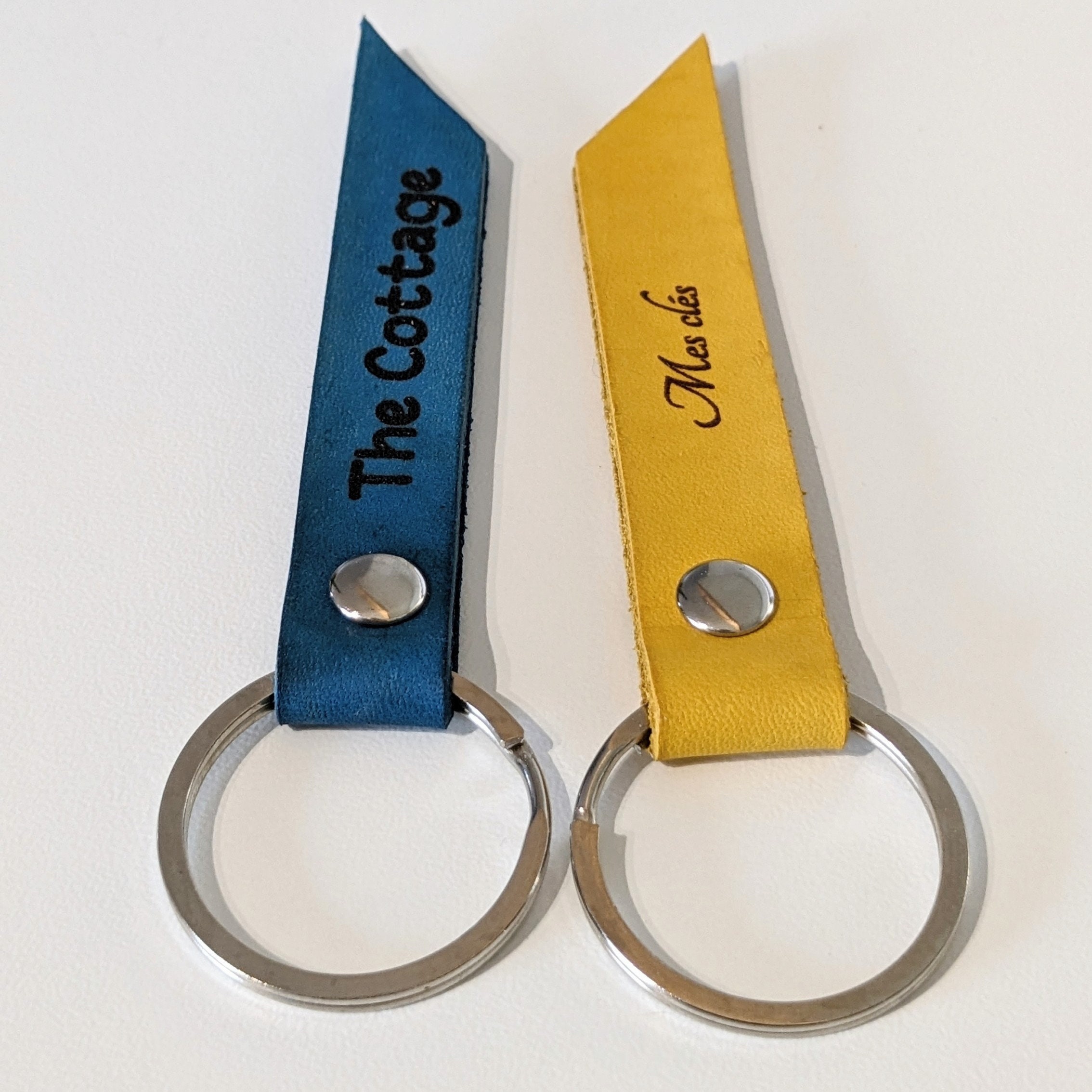 Personalized Leather Key Ring, Handmade, Personalized Gift - Etsy