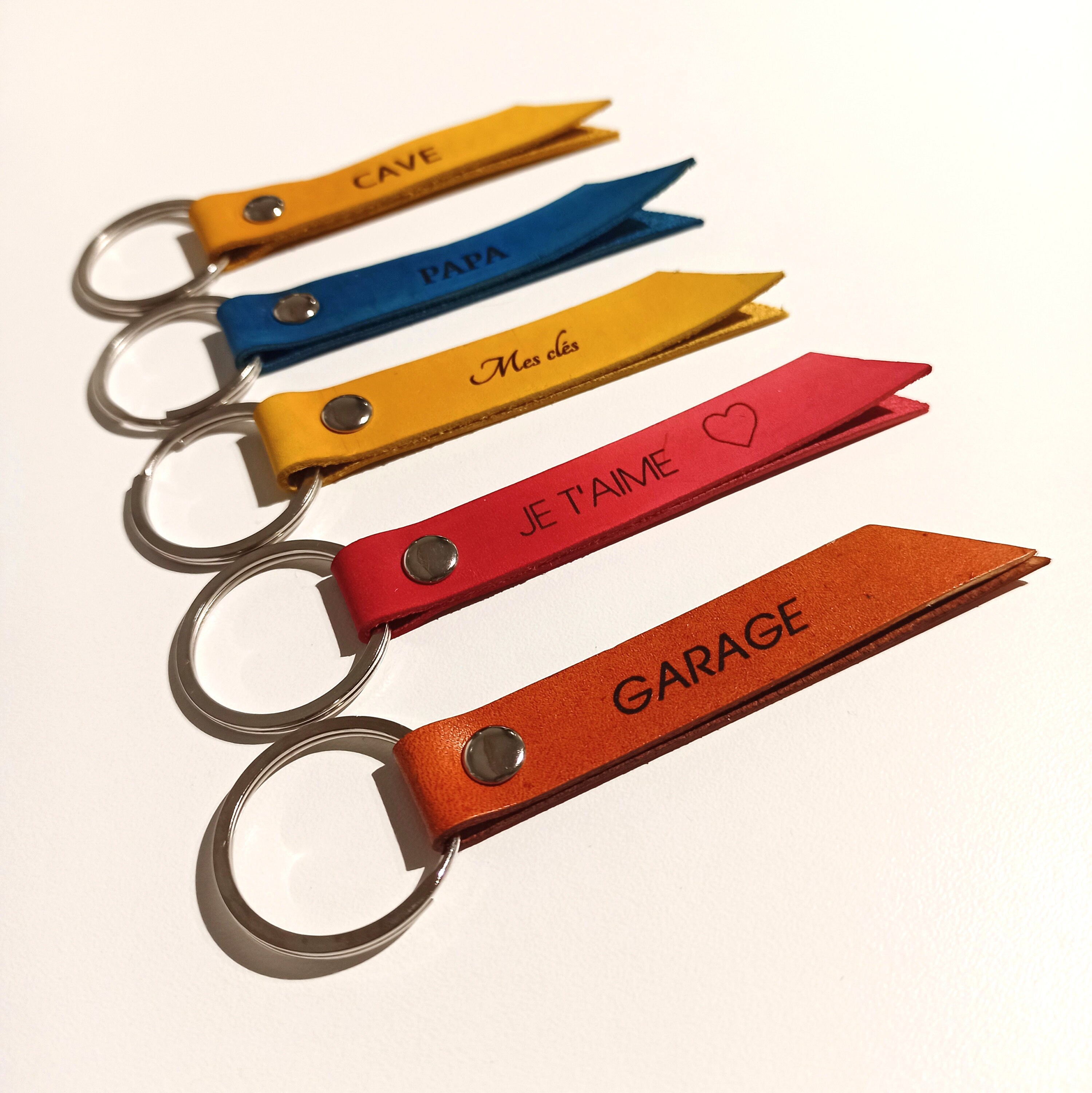 Personalized Handmade Leather Key Ring - Etsy