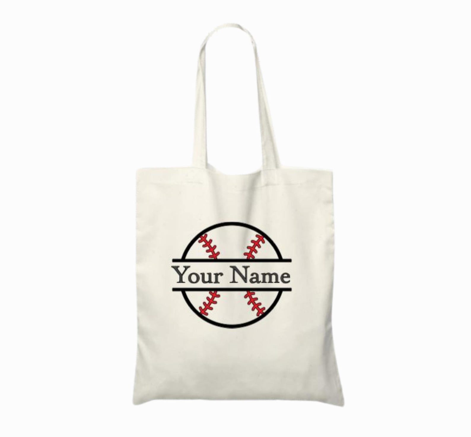 Personalized Baseball Tote Bag, Custom Name Baseball Tote Bag, Baseball ...