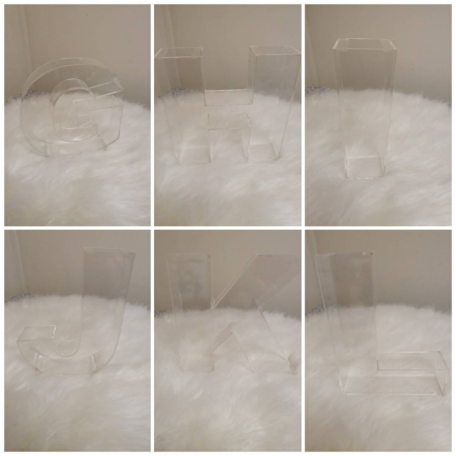 22cm Free Standing Acrylic Letter - Etsy