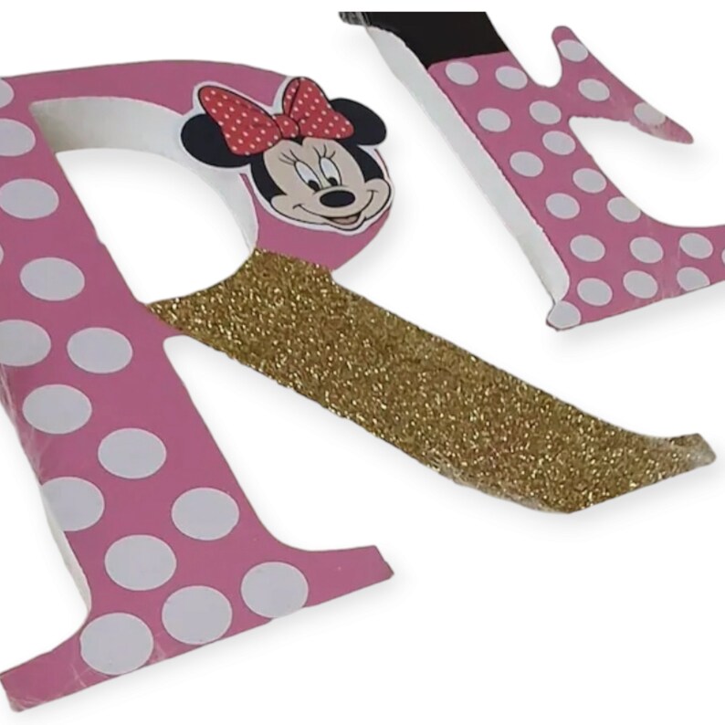 Minnie Mouse Themed MDF Letters - Etsy