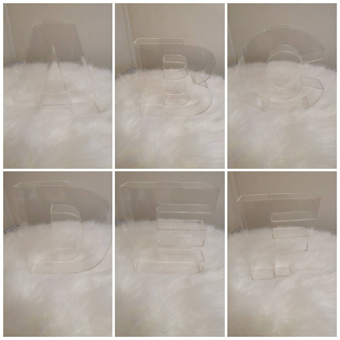 22cm Free Standing Acrylic Letter - Etsy