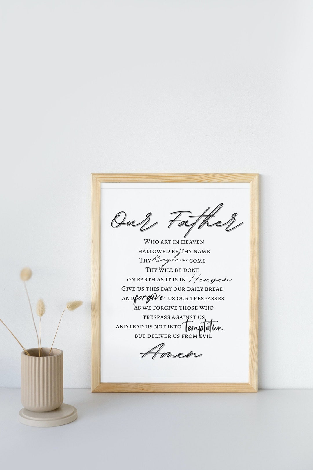 DIGITAL Download/our Father Prayer/ Our Father/ Print/ Printable ...