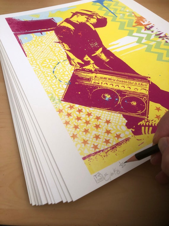 Artistic Work Serie Ghetto Blaster 7 on art-paper 320gr Hip-Hop ...