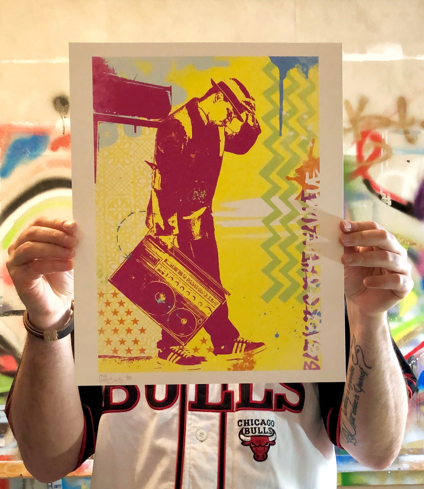 Ghetto Blaster Stencil