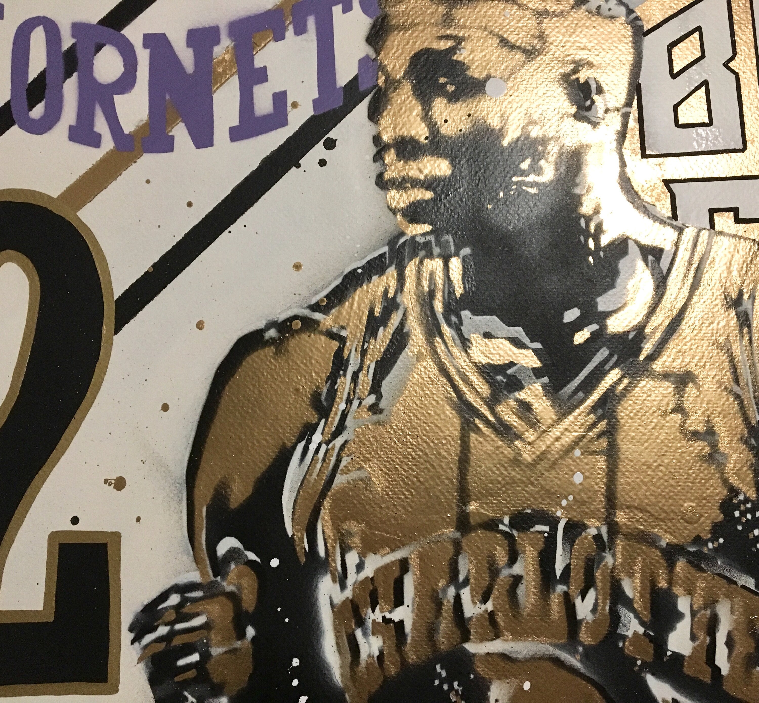 Larry Johnson Painting, NBA Series 3 "i Love This Game", Artistic Work ...