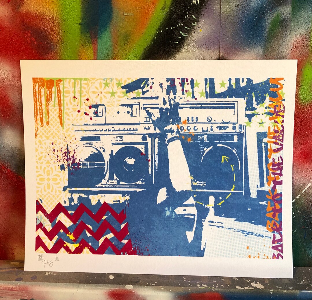 Serie Ghetto Blaster 6 on Art-paper 320gr , Hip-hop , Artistic Work - Etsy