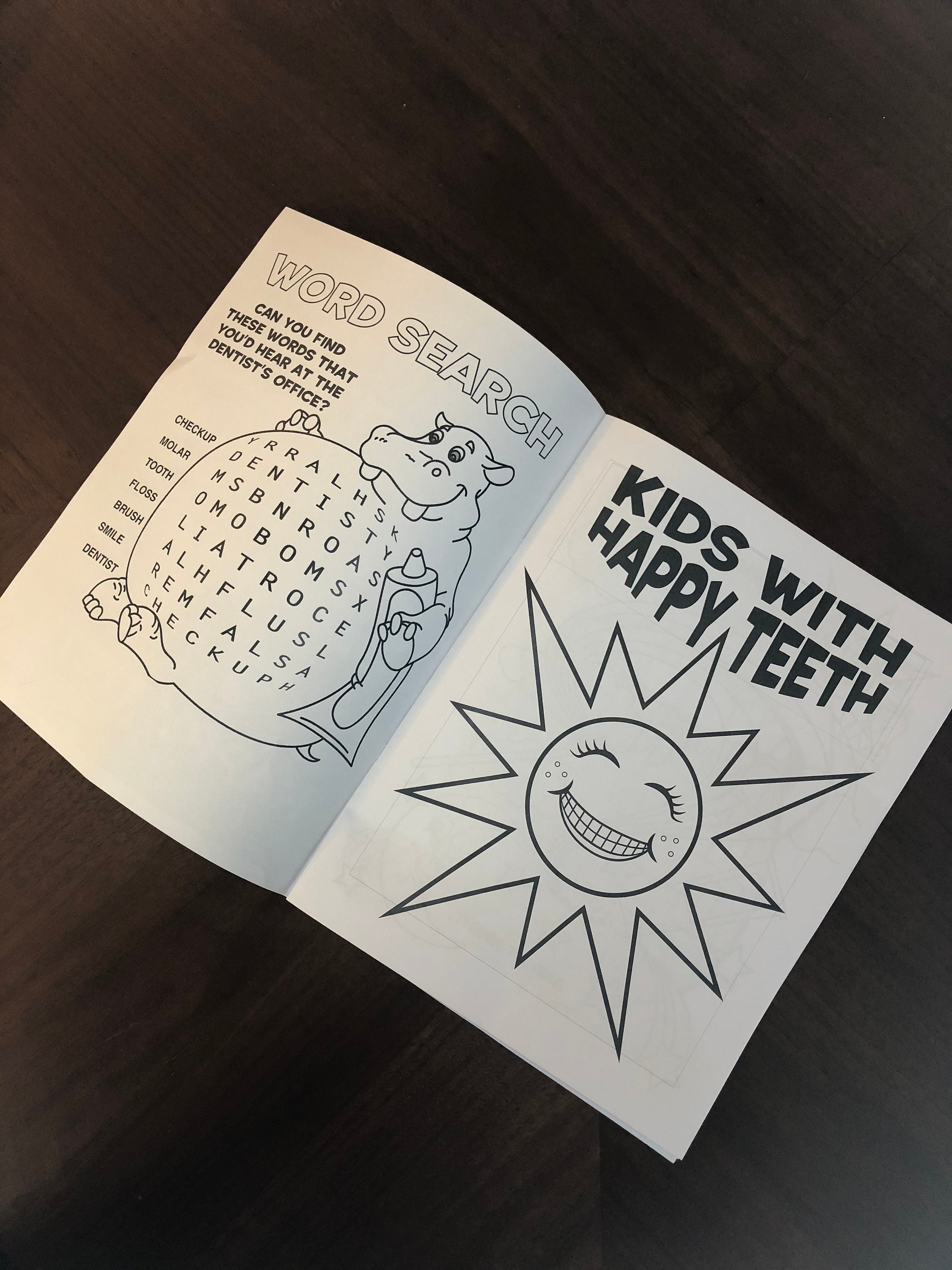Children's Dental Coloring Book - Etsy