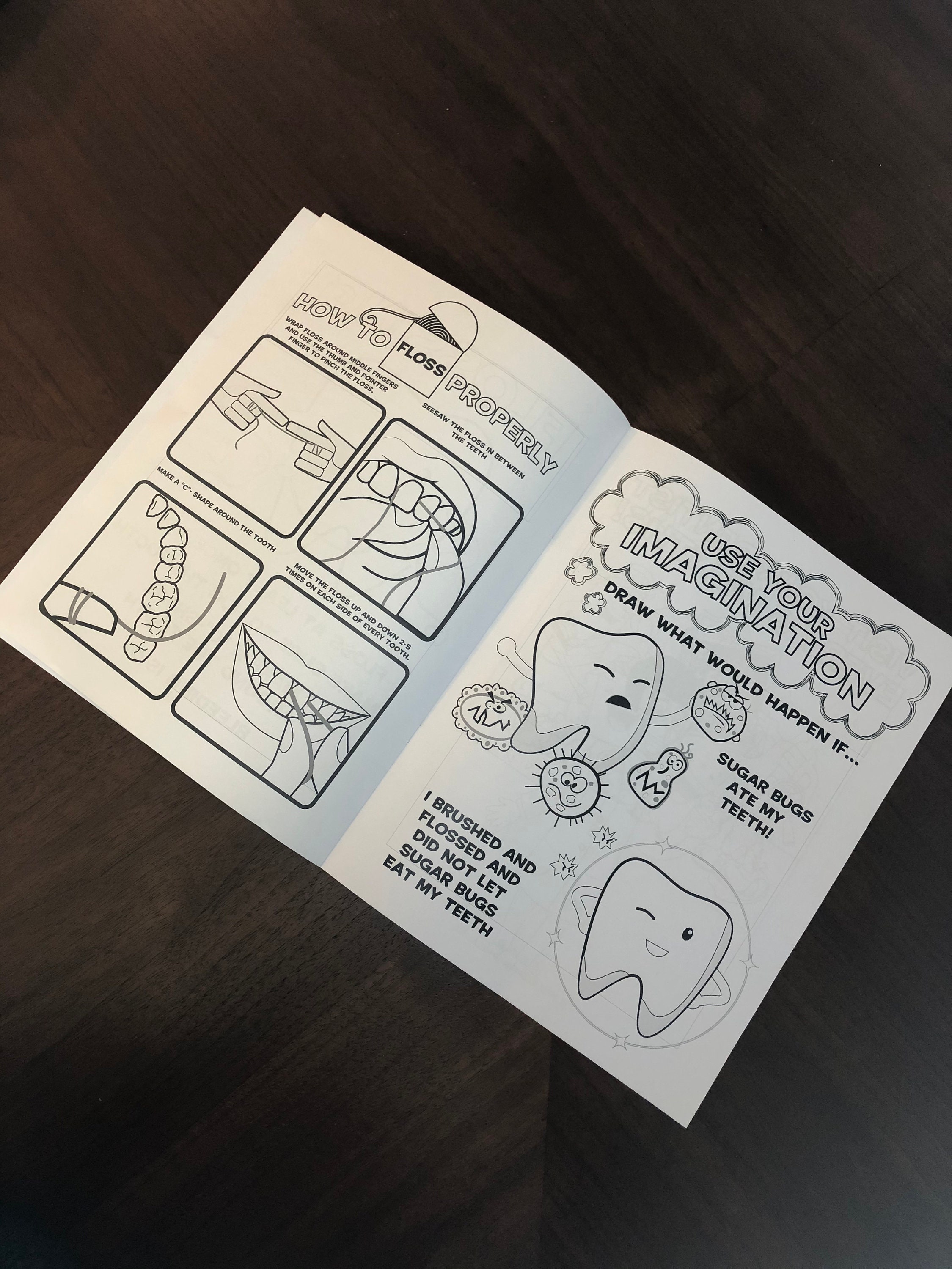 Children's Dental Coloring Book - Etsy