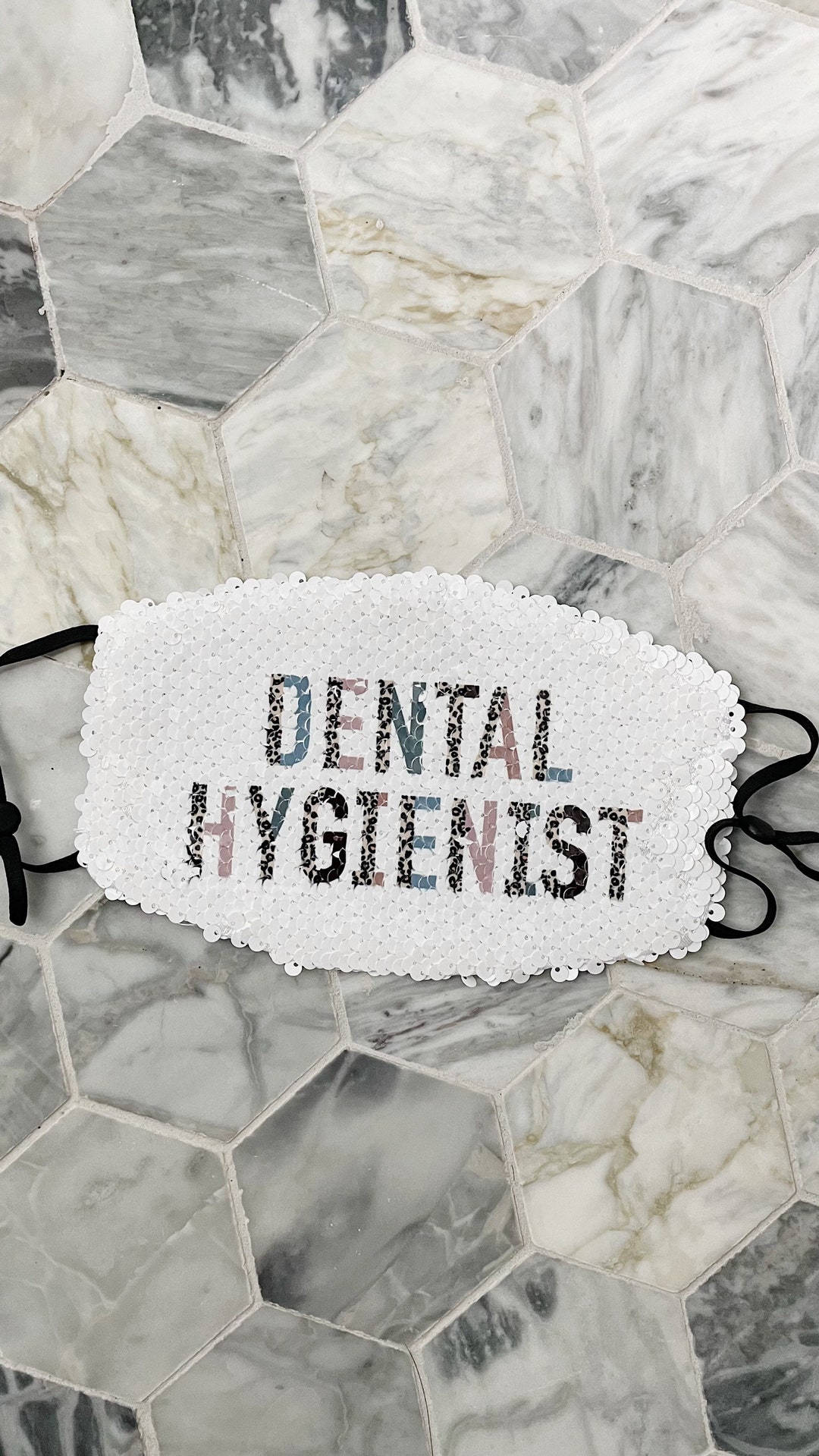 Dental Hygienist Sequence Face Mask - Etsy