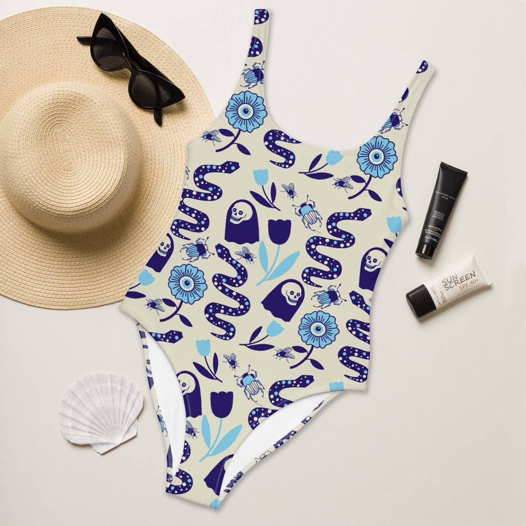 Ahh Sweet Delft Blue One-piece Swimsuit - Etsy