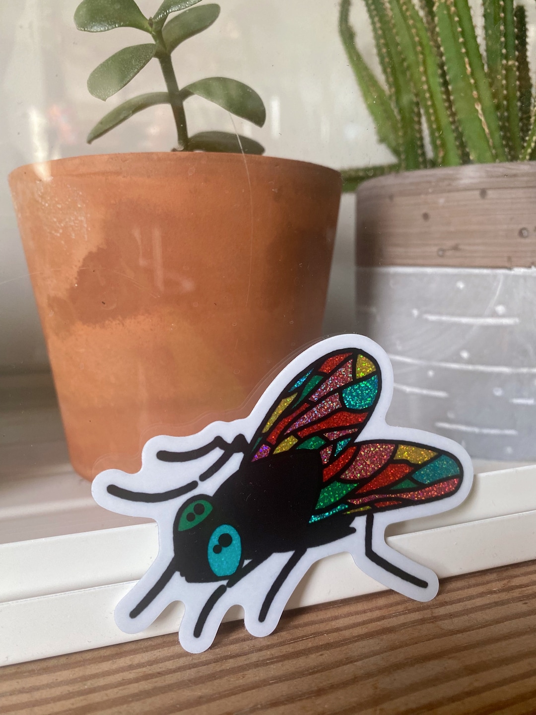 Ahh Sweet Glitter Fly Stickers - Etsy