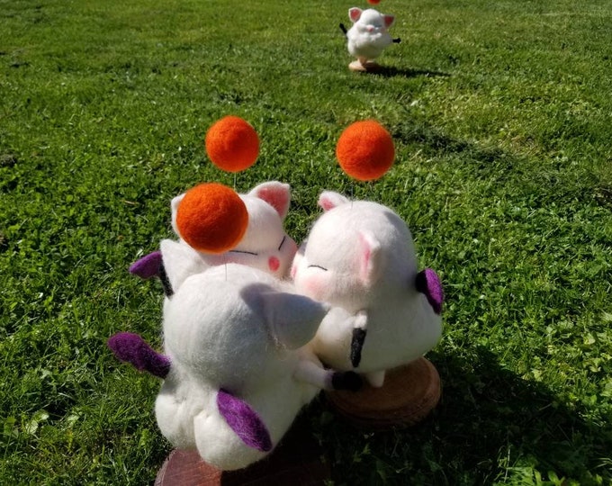 Moogle Final Fantasy Figure FF XIV Felt Felted Statue, Figurine, Plush ...