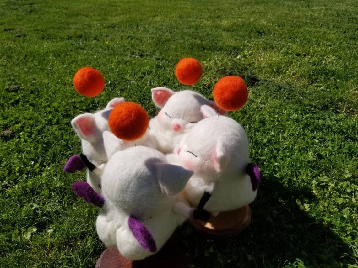 Moogle Final Fantasy Figure FF XIV Felt Felted Statue - Etsy