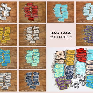 Playful Uppercase Custom Bag Tags Organizer - Diaper Bag, Luggage ...