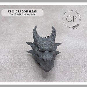 Custom 3D Printed Dragon Head Keychain – Personalized Key Accessory ...