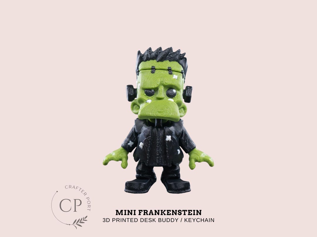 Mini Frankenstein Figurine - 3D Printed Frankie Desk Buddy Decor Toy ...