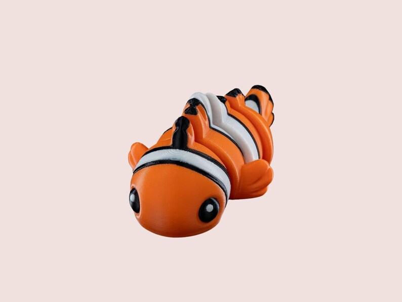 Flexi Clownfish 3D Printed Articulated Animal Figure - Desk Buddy Home ...