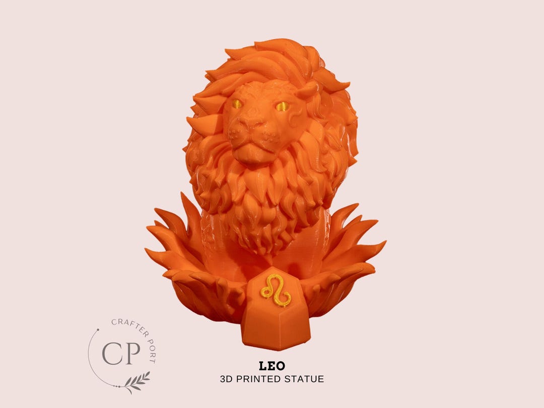Custom Leo Zodiac Sign Statue - 3D Printed Astrology-inspired Home ...