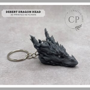 Custom 3D Printed Dragon Head Keychain – Personalized Key Accessory ...