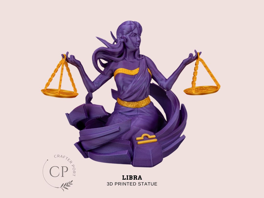 Custom Libra Zodiac Sign Statue - 3D Printed Astrology-inspired Home ...