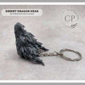 Custom 3D Printed Dragon Head Keychain – Personalized Key Accessory ...