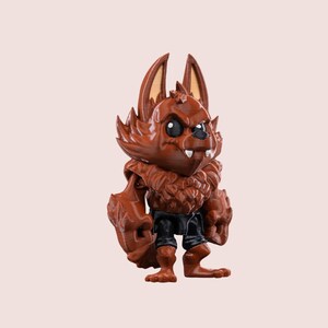 Mini Werewolf Figurine - 3D Printed Desk Buddy Decor Toy Keychain - Etsy
