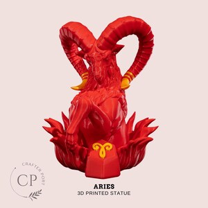 Custom Aries Zodiac Sign Statue - 3D Printed Astrology-inspired Home ...