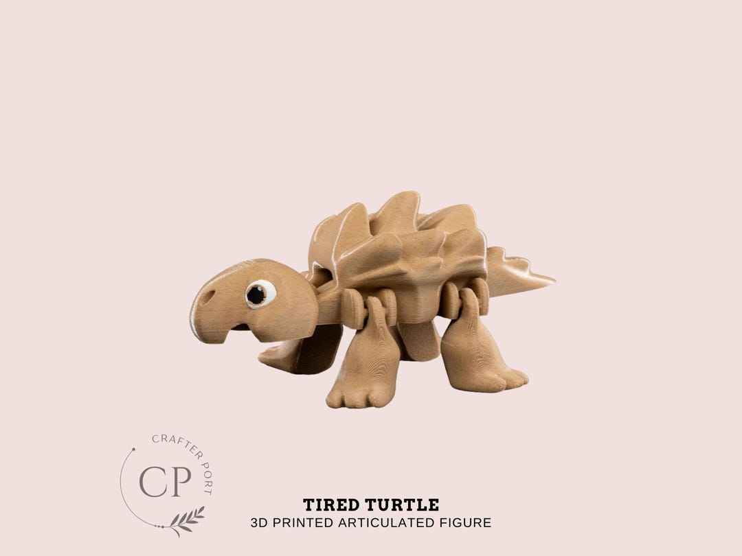 Tired Turtle - 3D Printed Flexi Articulated Jungle Safari Wildlife ...