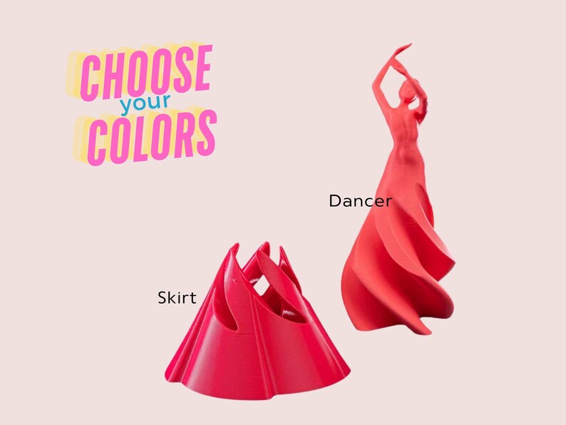 Elegant Twist - 3D Printed Dancer Figure Statue Decor Gift - Custom ...