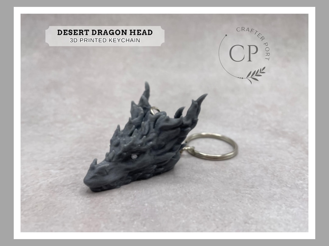Custom 3D Printed Dragon Head Keychain – Personalized Key Accessory ...