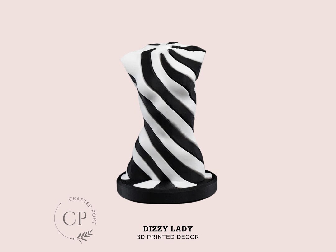 Dizzy Lady - 3D Printed Female Human Torso Body Statue Sculpture ...
