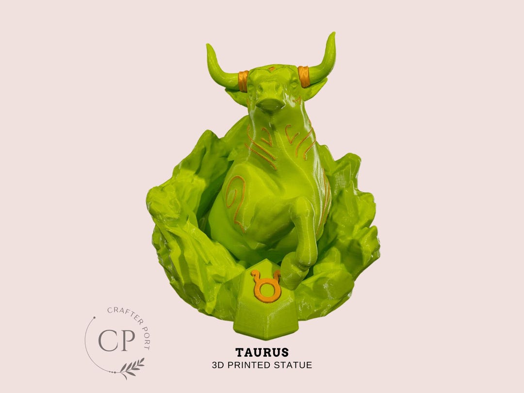 Custom Taurus Zodiac Sign Statue - 3D Printed Astrology-inspired Home ...
