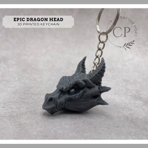 Custom 3D Printed Dragon Head Keychain – Personalized Key Accessory ...