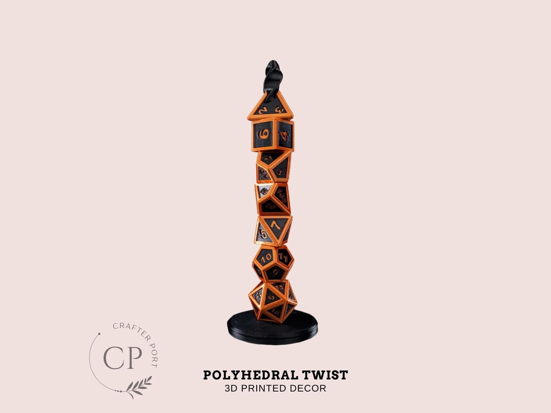 Polyhedral Twist - 3D Printed Huma Bust Sculpture Figurine Statue Decor ...